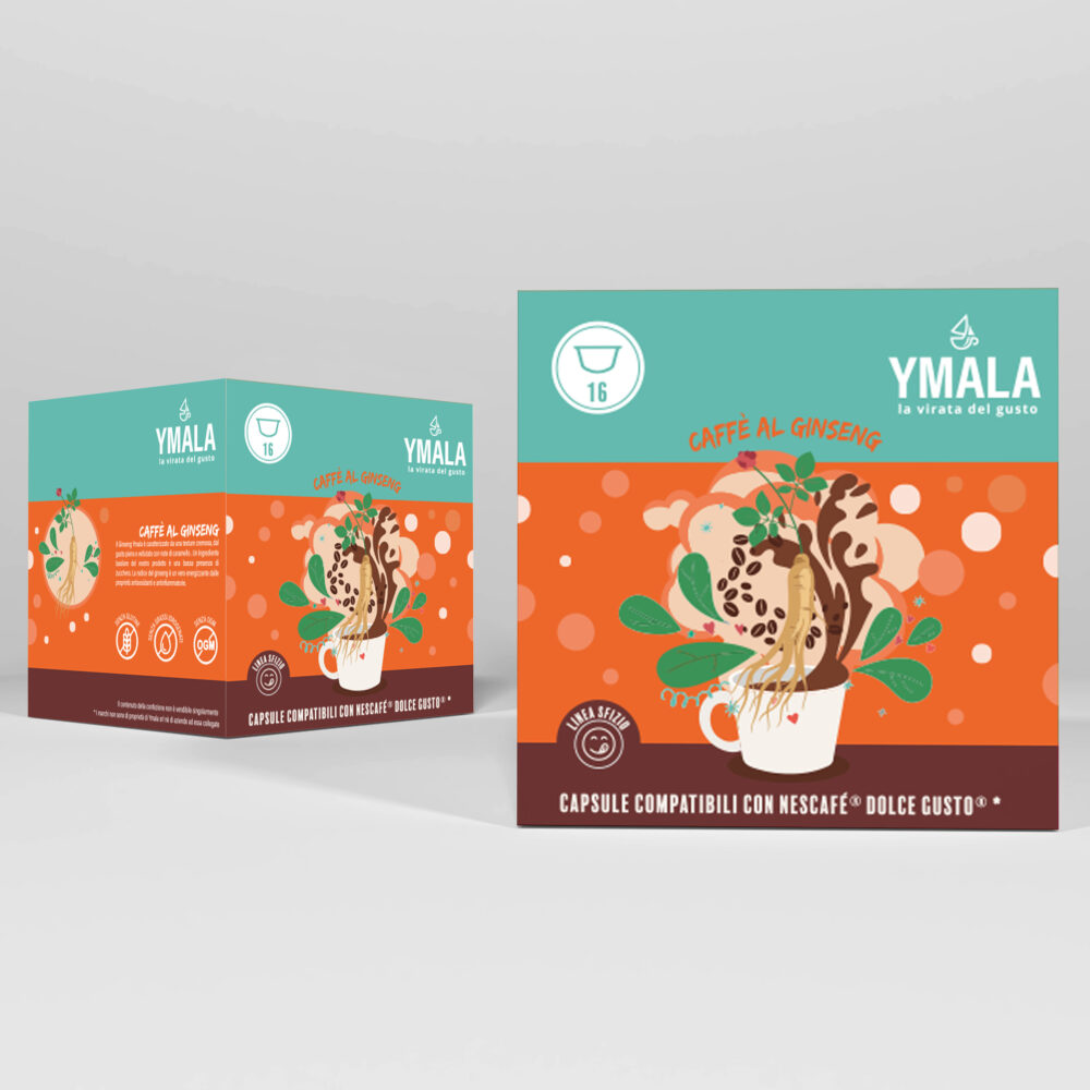 YMALA - 16 capsule Caffè al Ginseng, Nescafè Dolce Gusto - Ortivery